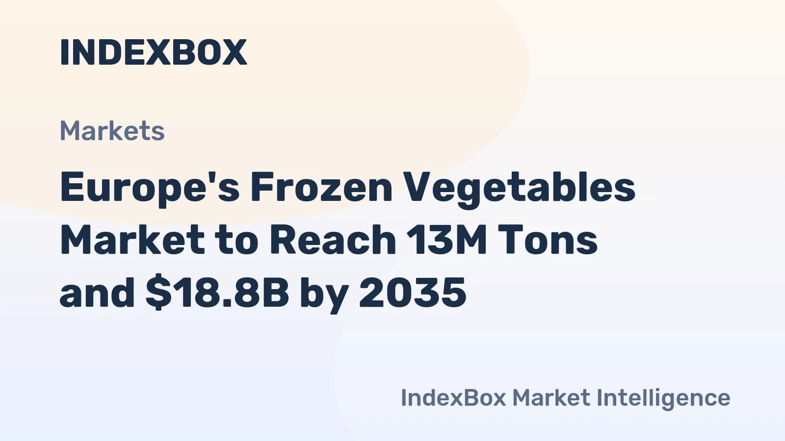 Europe's Frozen Vegetables Market to Reach 13M Tons and $18.8B by 2035