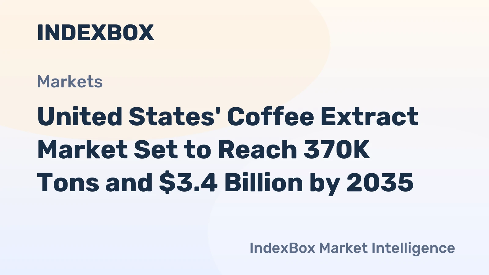 United States' Coffee Extract Market Set to Reach 370K Tons and $3.4 Billion by 2035