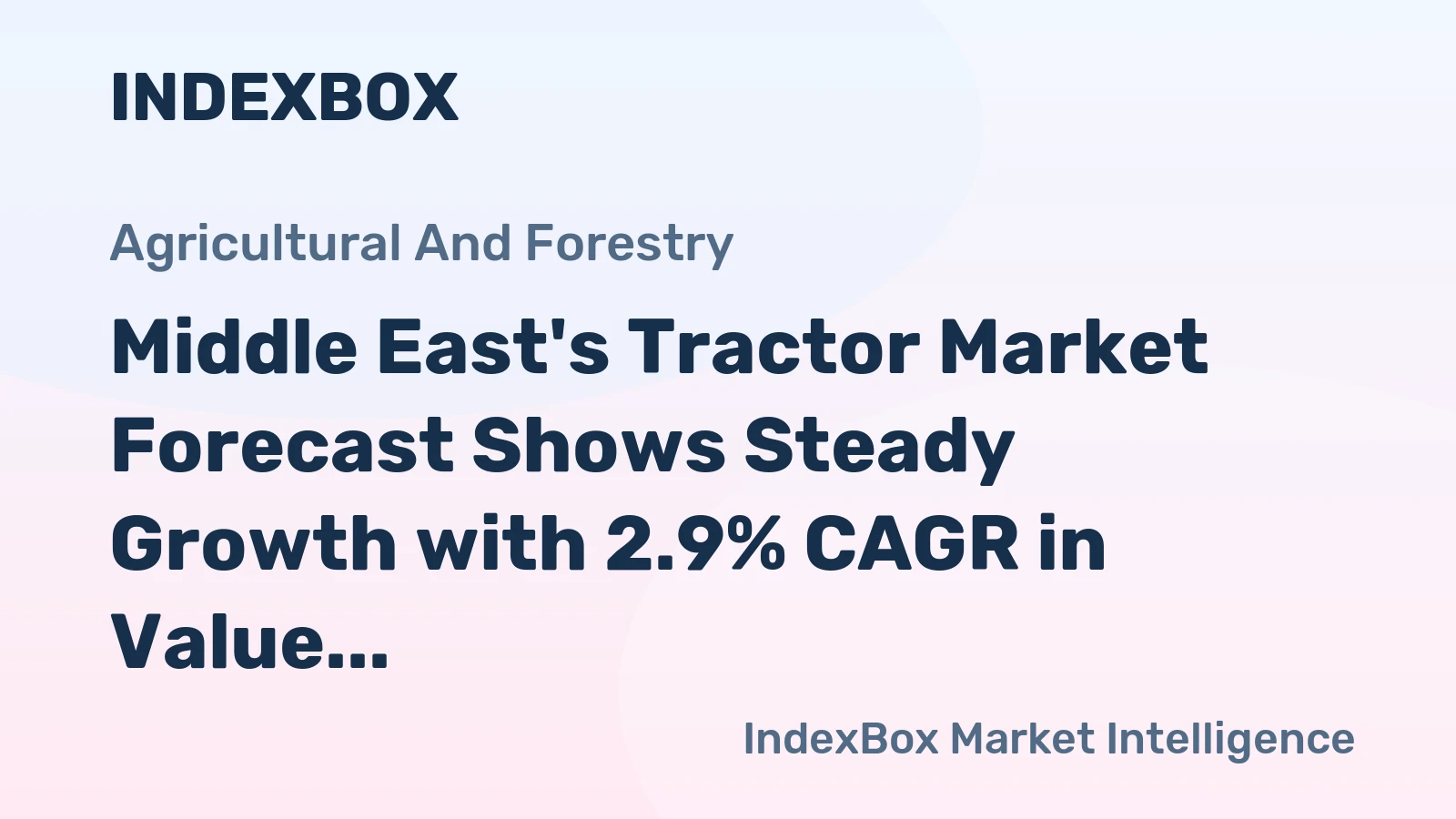 Middle East's Tractor Market Forecast Shows Steady Growth with 2.9% CAGR in Value Through 2035