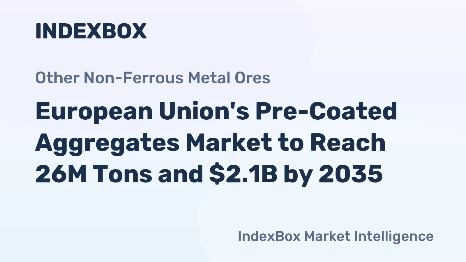 European Union's Pre-Coated Aggregates Market to Reach 26M Tons and $2.1B by 2035