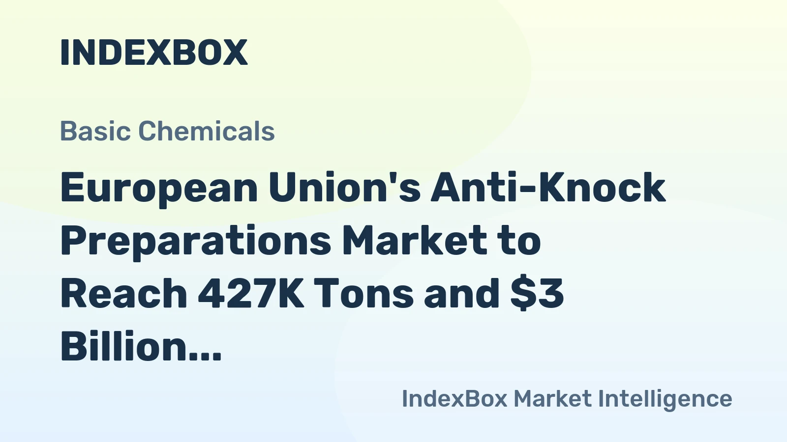 European Union's Anti-Knock Preparations Market to Reach 427K Tons and $3 Billion by 2035
