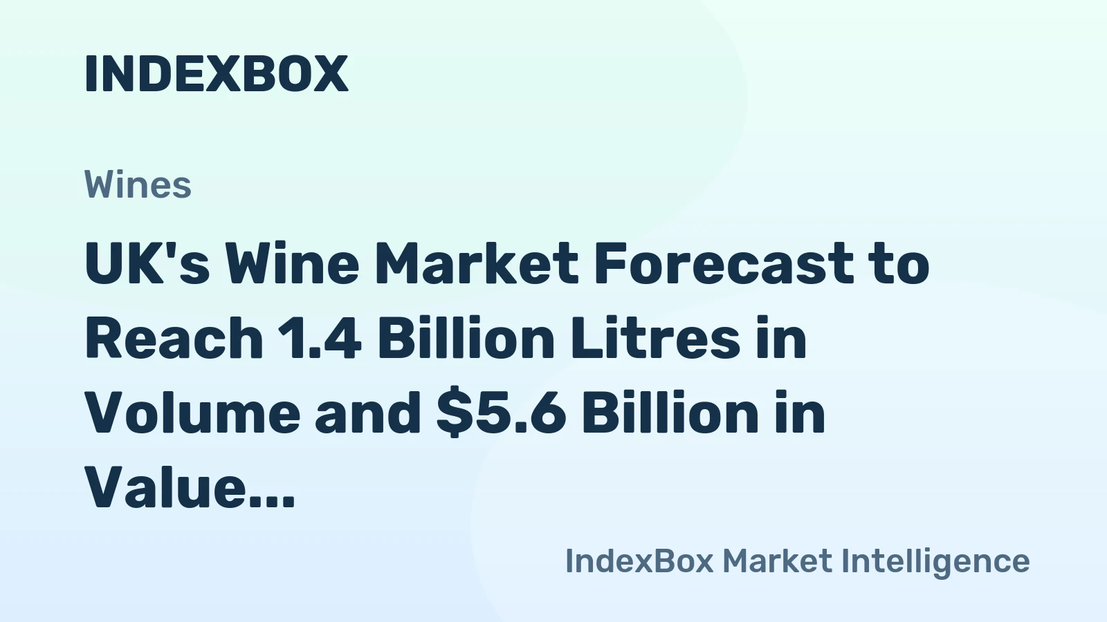 UK's Wine Market Forecast to Reach 1.4 Billion Litres in Volume and $5.6 Billion in Value