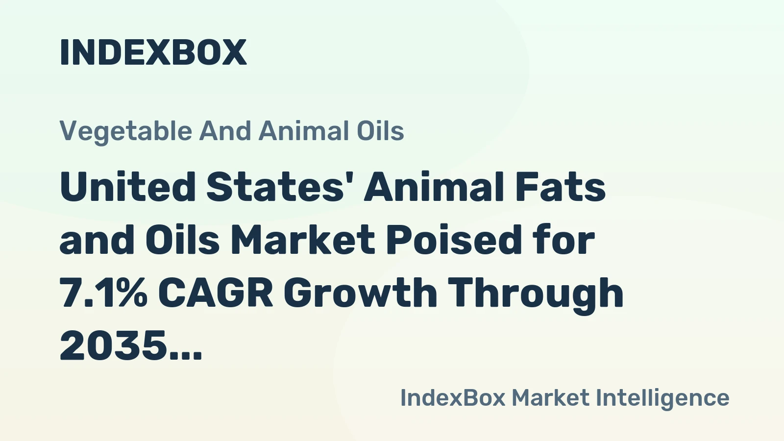 United States' Animal Fats and Oils Market Poised for 7.1% CAGR Growth Through 2035
