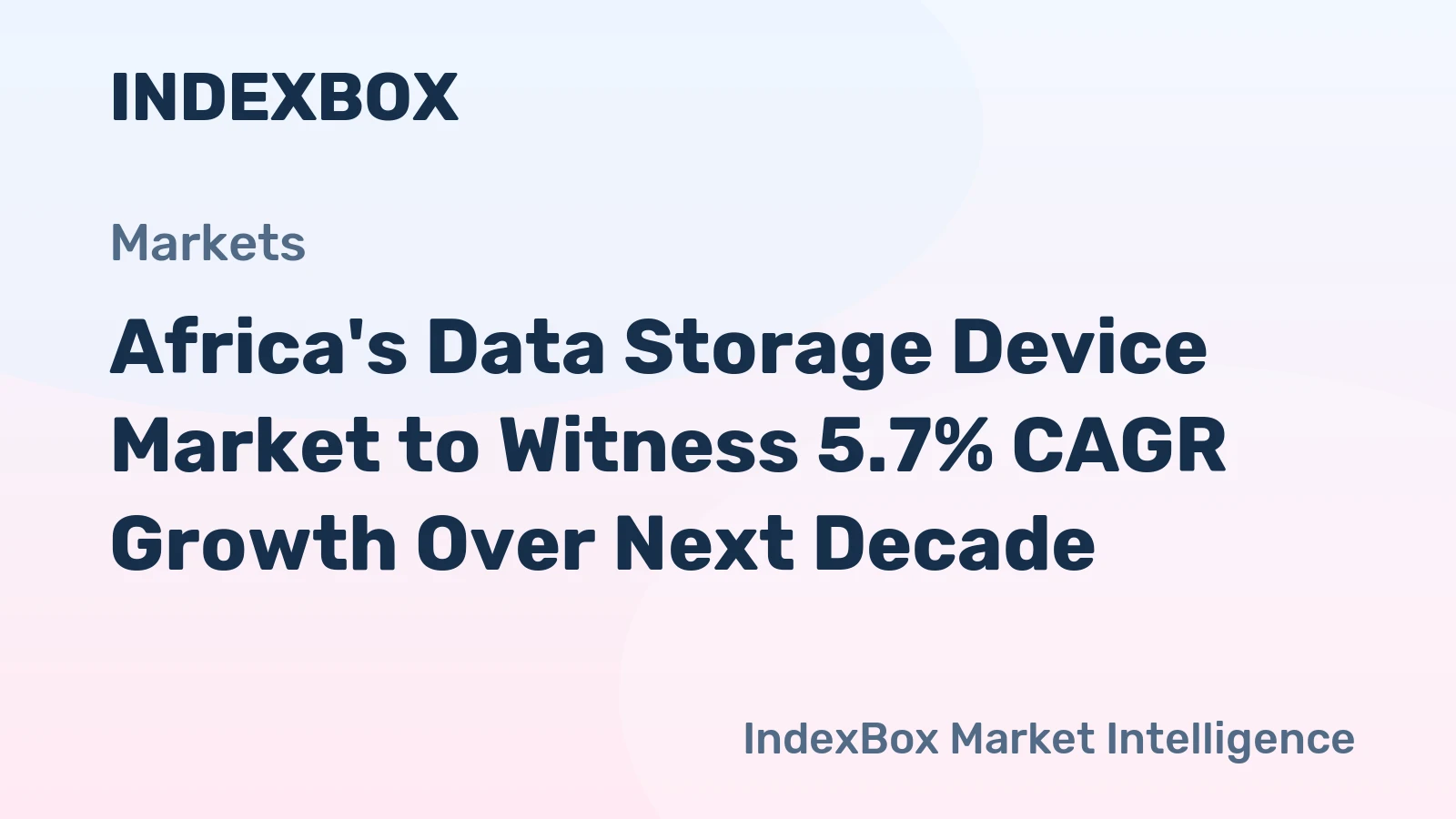 Africa's Data Storage Device Market to Witness 5.7% CAGR Growth Over Next Decade