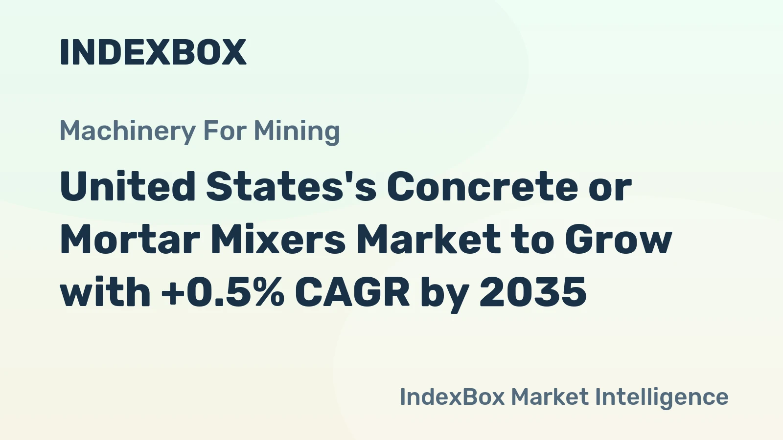 United States's Concrete or Mortar Mixers Market to Grow with +0.5% CAGR by 2035