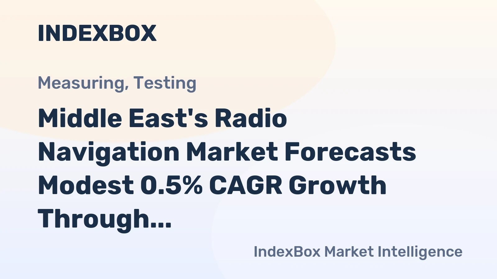 Middle East's Radio Navigation Market Forecasts Modest 0.5% CAGR Growth Through 2035