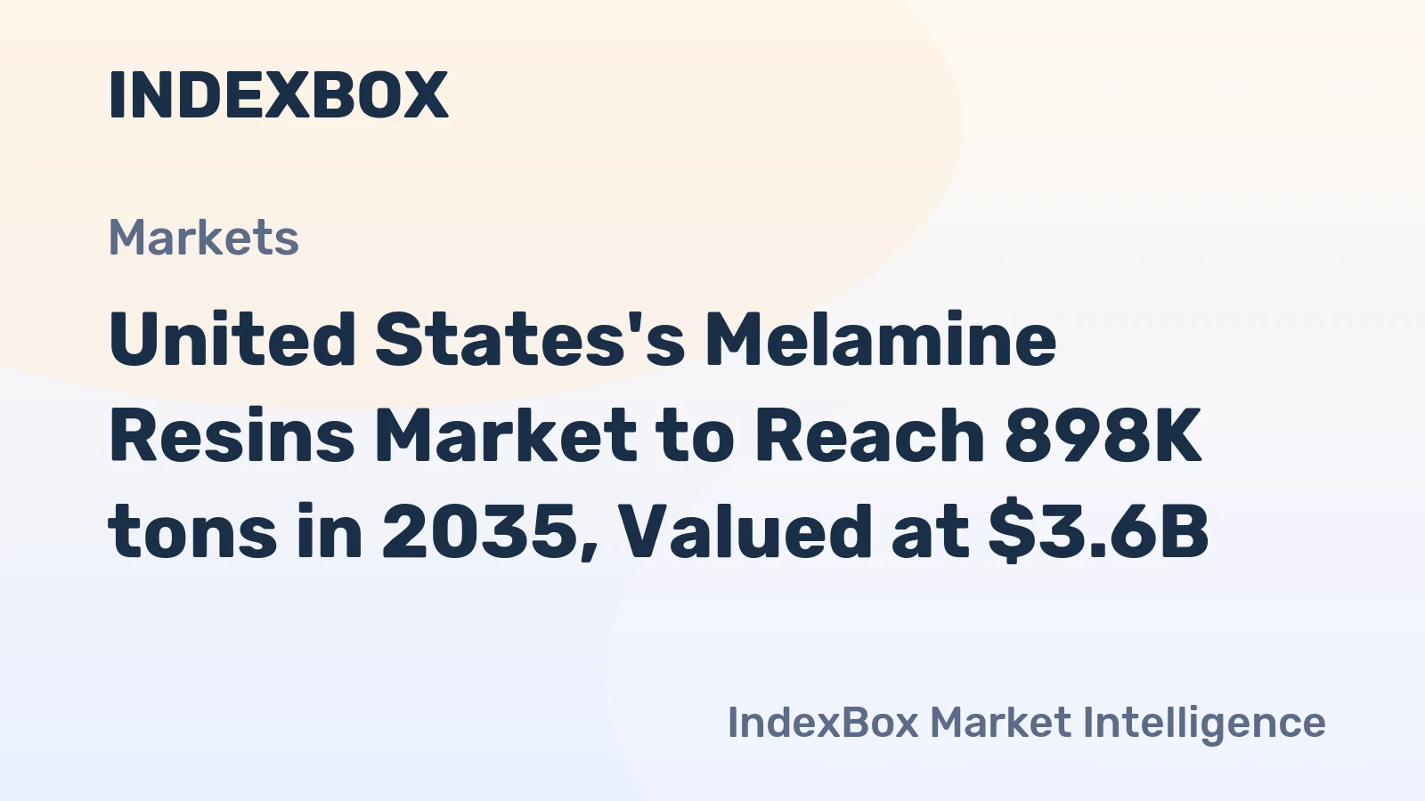 United States's Melamine Resins Market to Reach 898K tons in 2035, Valued at $3.6B