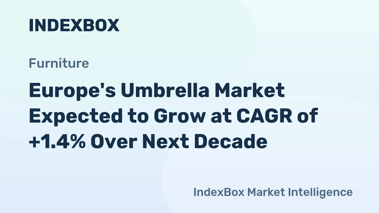 Europe's Umbrella Market Expected to Grow at CAGR of +1.4% Over Next Decade