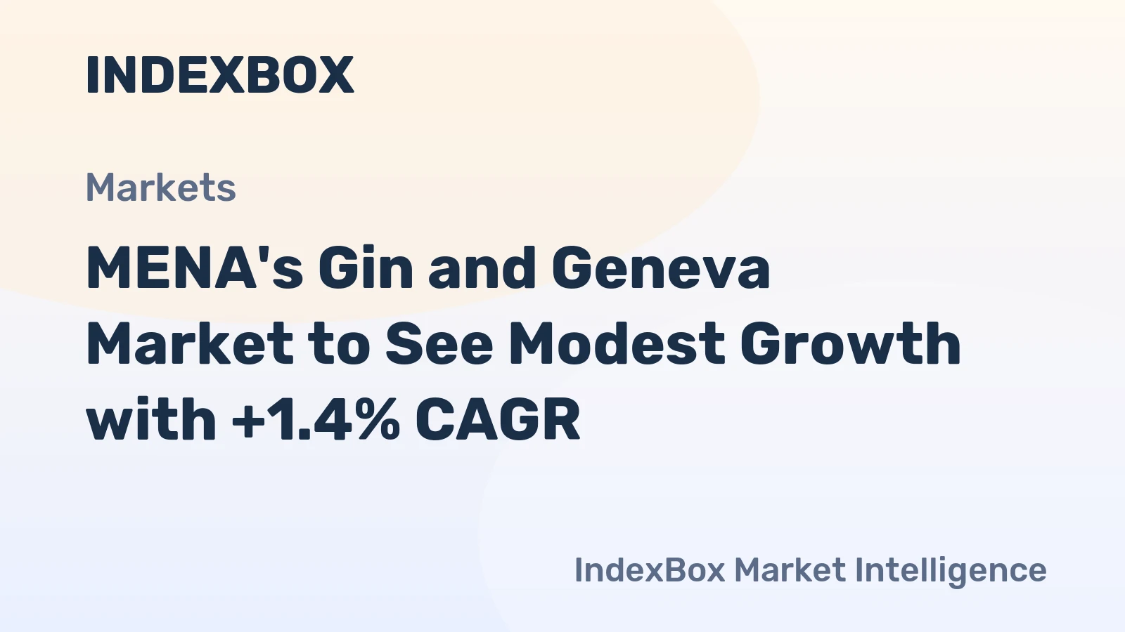 MENA's Gin and Geneva Market to See Modest Growth with +1.4% CAGR