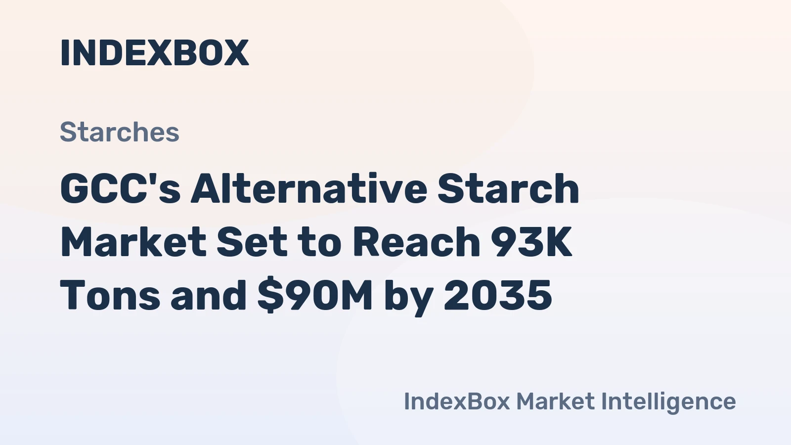 GCC's Alternative Starch Market Set to Reach 93K Tons and $90M by 2035