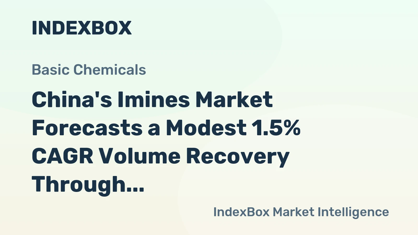 China's Imines Market Forecasts a Modest 1.5% CAGR Volume Recovery Through 2035
