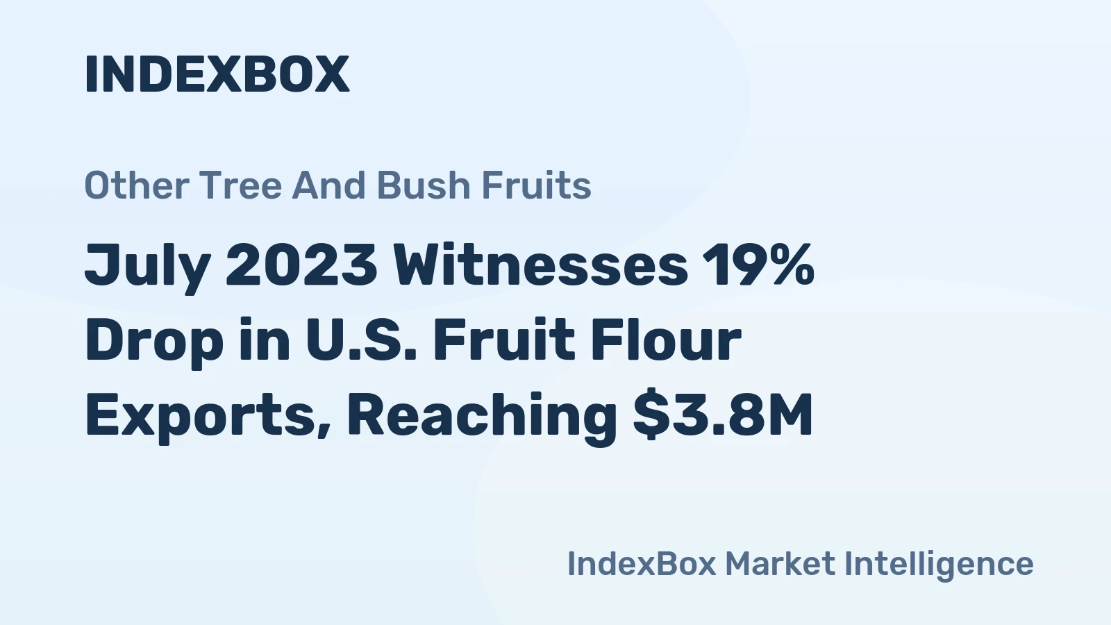 July 2023 Witnesses 19% Drop in U.S. Fruit Flour Exports, Reaching $3.8M