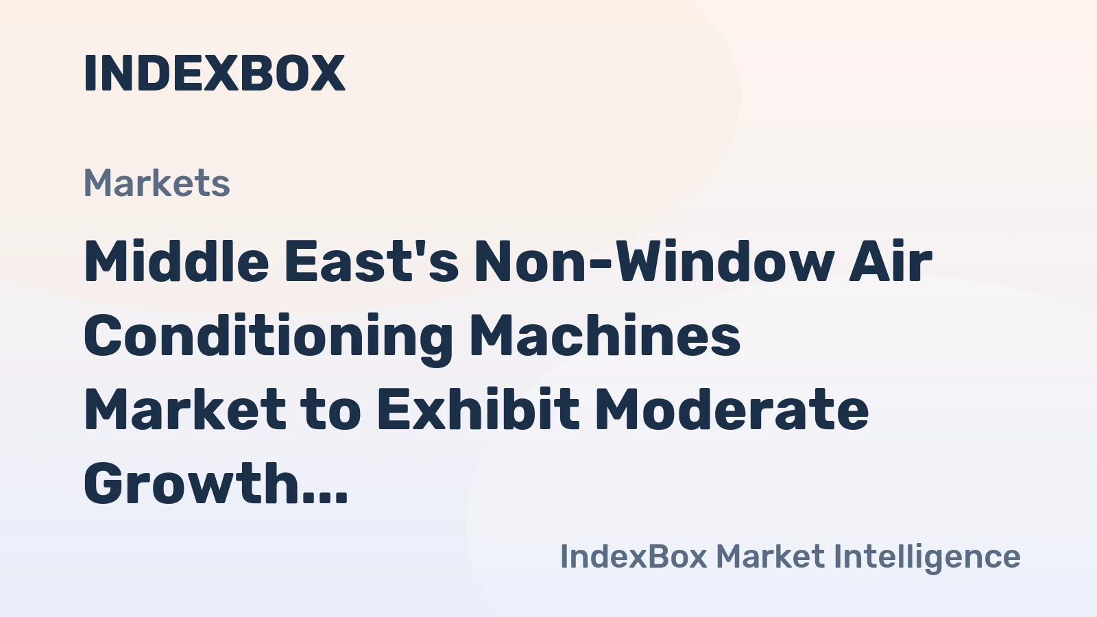 Middle East's Non-Window Air Conditioning Machines Market to Exhibit Moderate Growth, Anticipated CAGR of +1.4% from 2024-2035