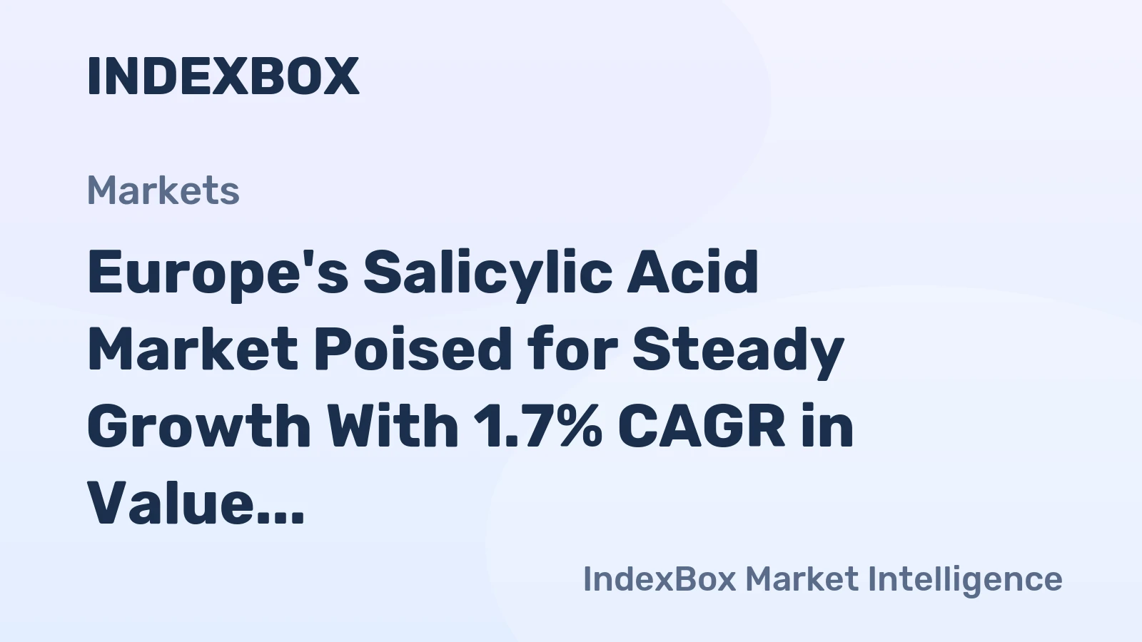 Europe's Salicylic Acid Market Poised for Steady Growth With 1.7% CAGR in Value Through 2035