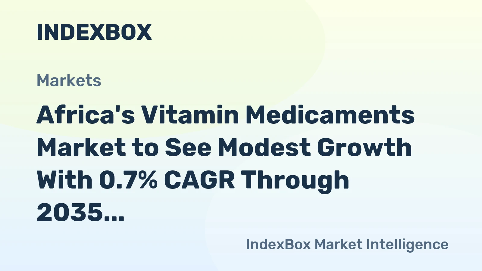 Africa's Vitamin Medicaments Market to See Modest Growth With 0.7% CAGR Through 2035