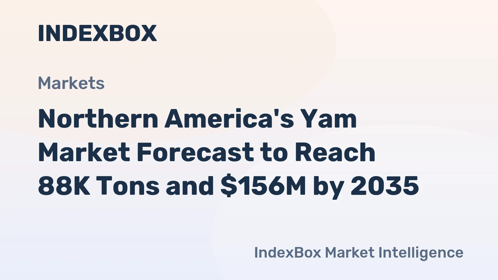 Northern America's Yam Market Forecast to Reach 88K Tons and $156M by 2035