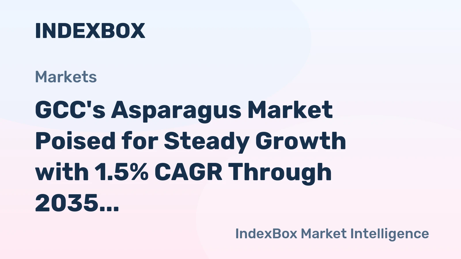 GCC's Asparagus Market Poised for Steady Growth with 1.5% CAGR Through 2035