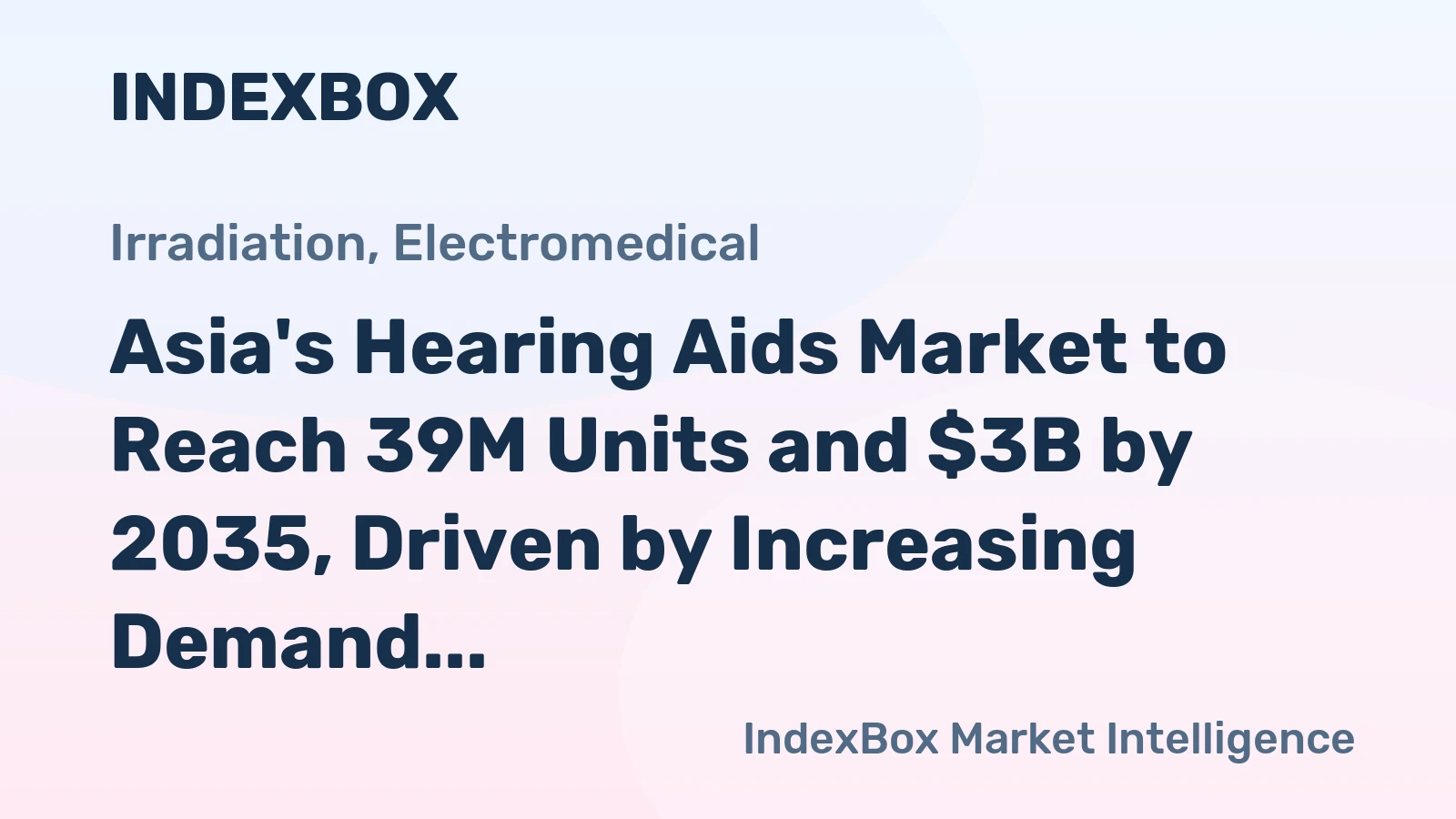 Asia's Hearing Aids Market to Reach 39M Units and $3B by 2035, Driven by Increasing Demand