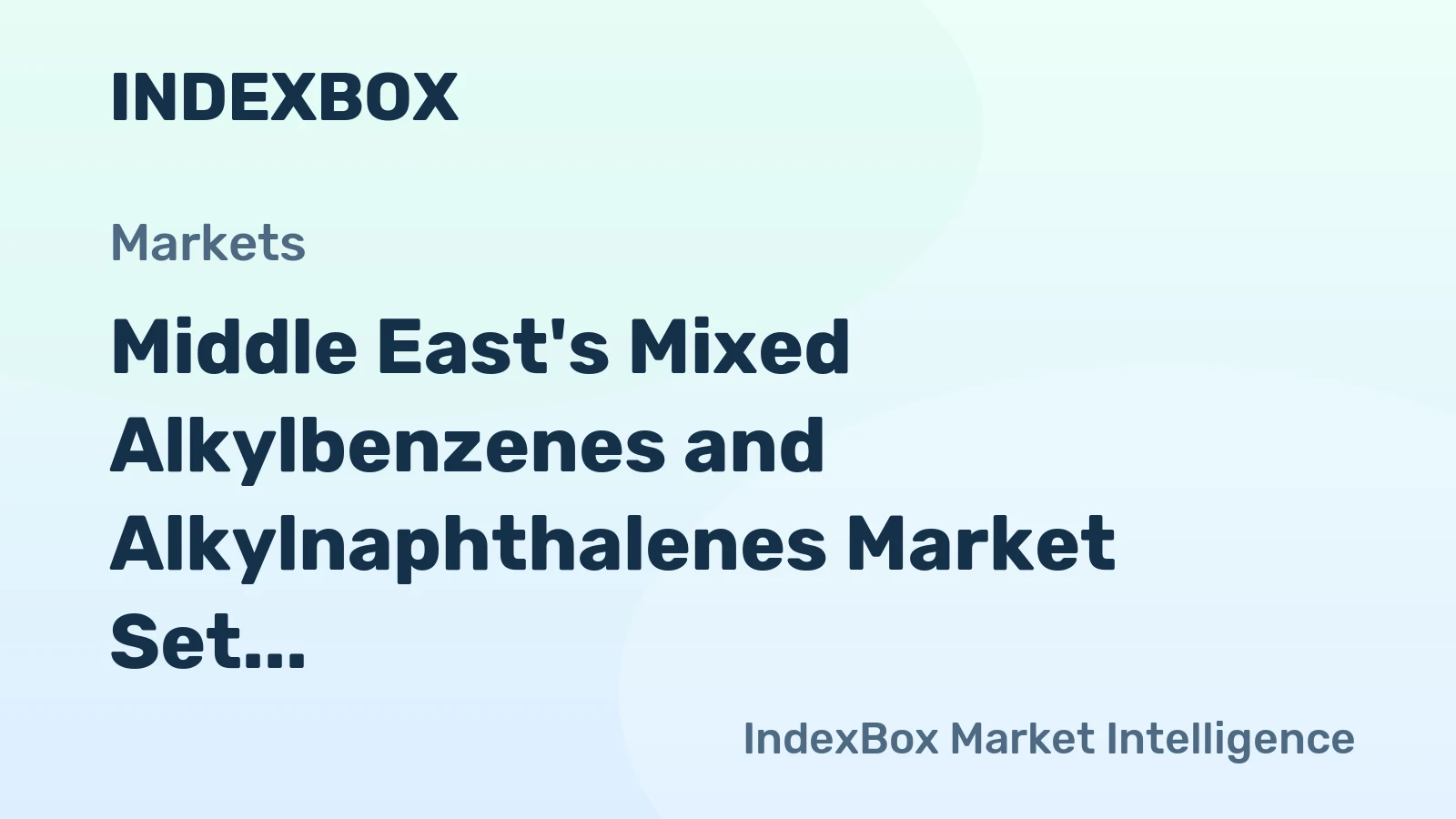 Middle East's Mixed Alkylbenzenes and Alkylnaphthalenes Market Set for Growth with 3.2% CAGR in Value