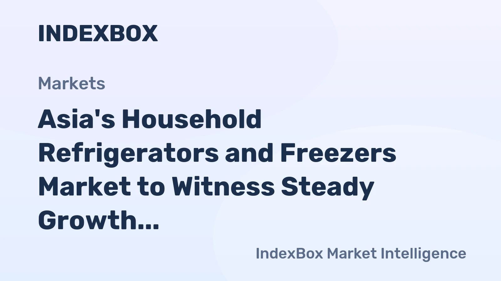 Asia's Household Refrigerators and Freezers Market to Witness Steady Growth with CAGR of +3.3% from 2024 to 2035