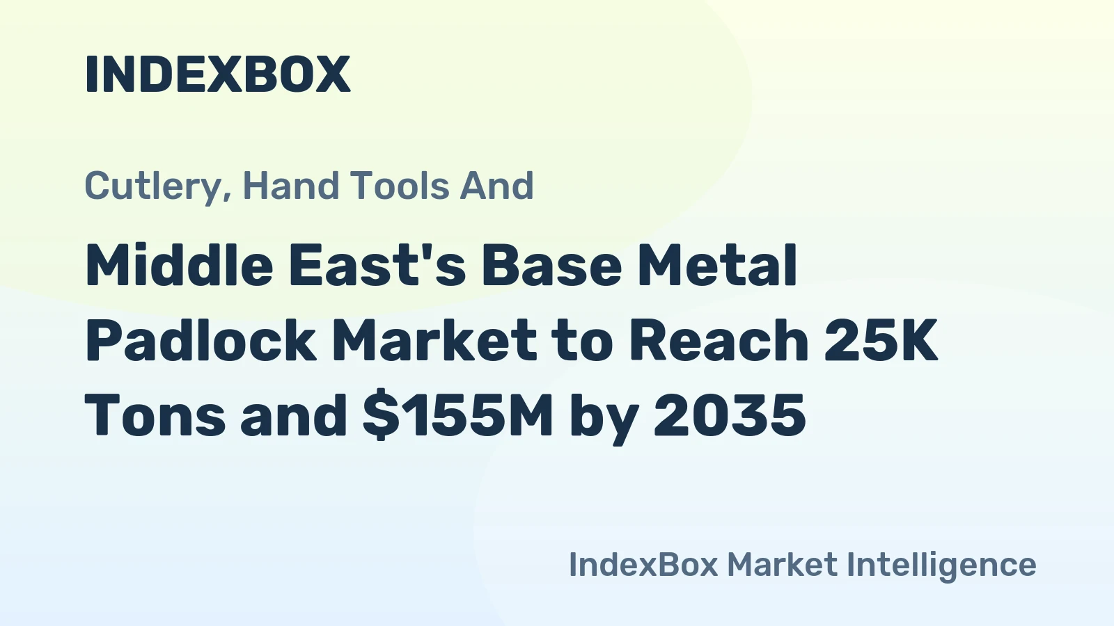 Middle East's Base Metal Padlock Market to Reach 25K Tons and $155M by 2035