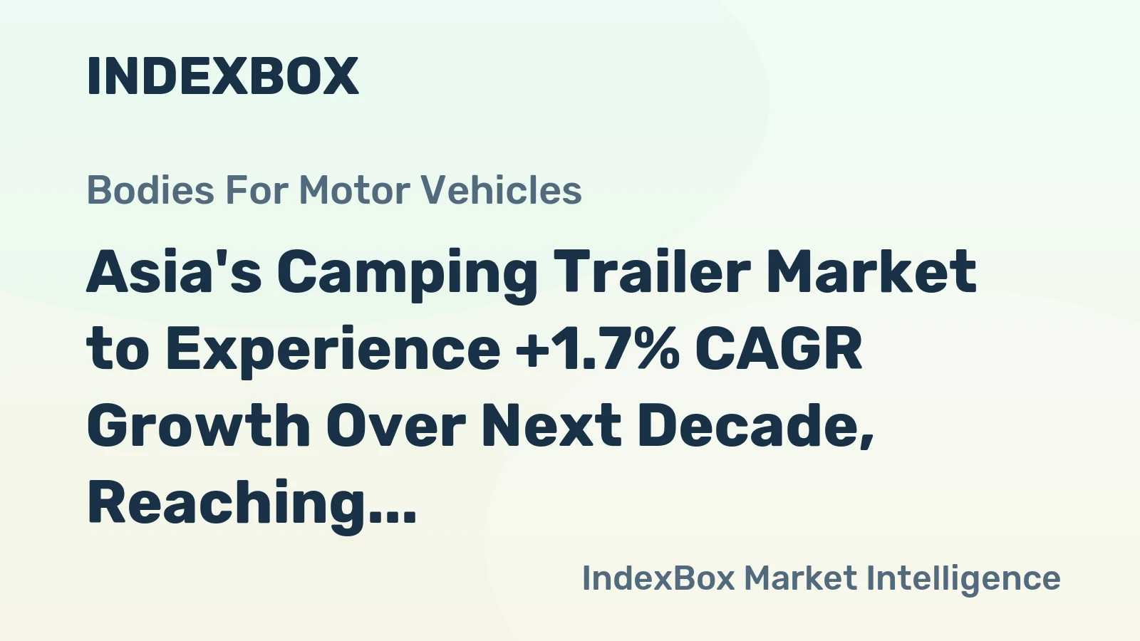 Asia's Camping Trailer Market to Experience +1.7% CAGR Growth Over Next Decade, Reaching 42K Units by 2035