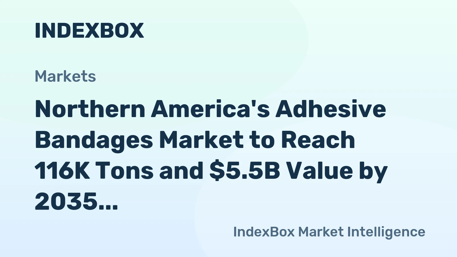 Northern America's Adhesive Bandages Market to Reach 116K Tons and $5.5B Value by 2035