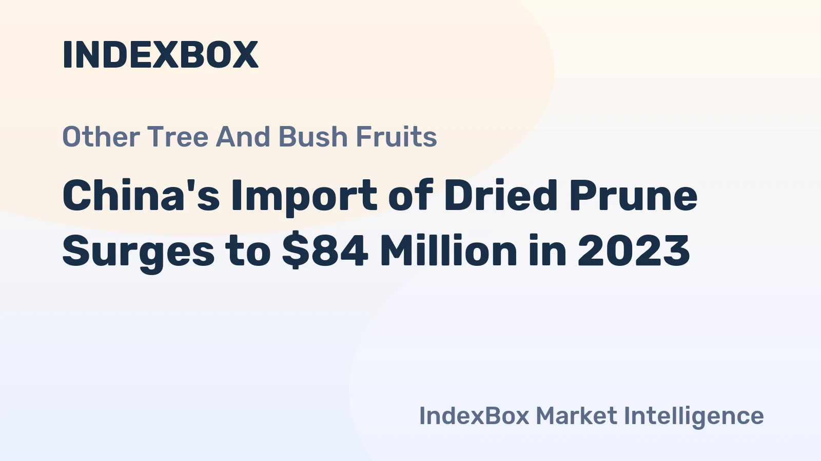 China's Import of Dried Prune Surges to $84 Million in 2023