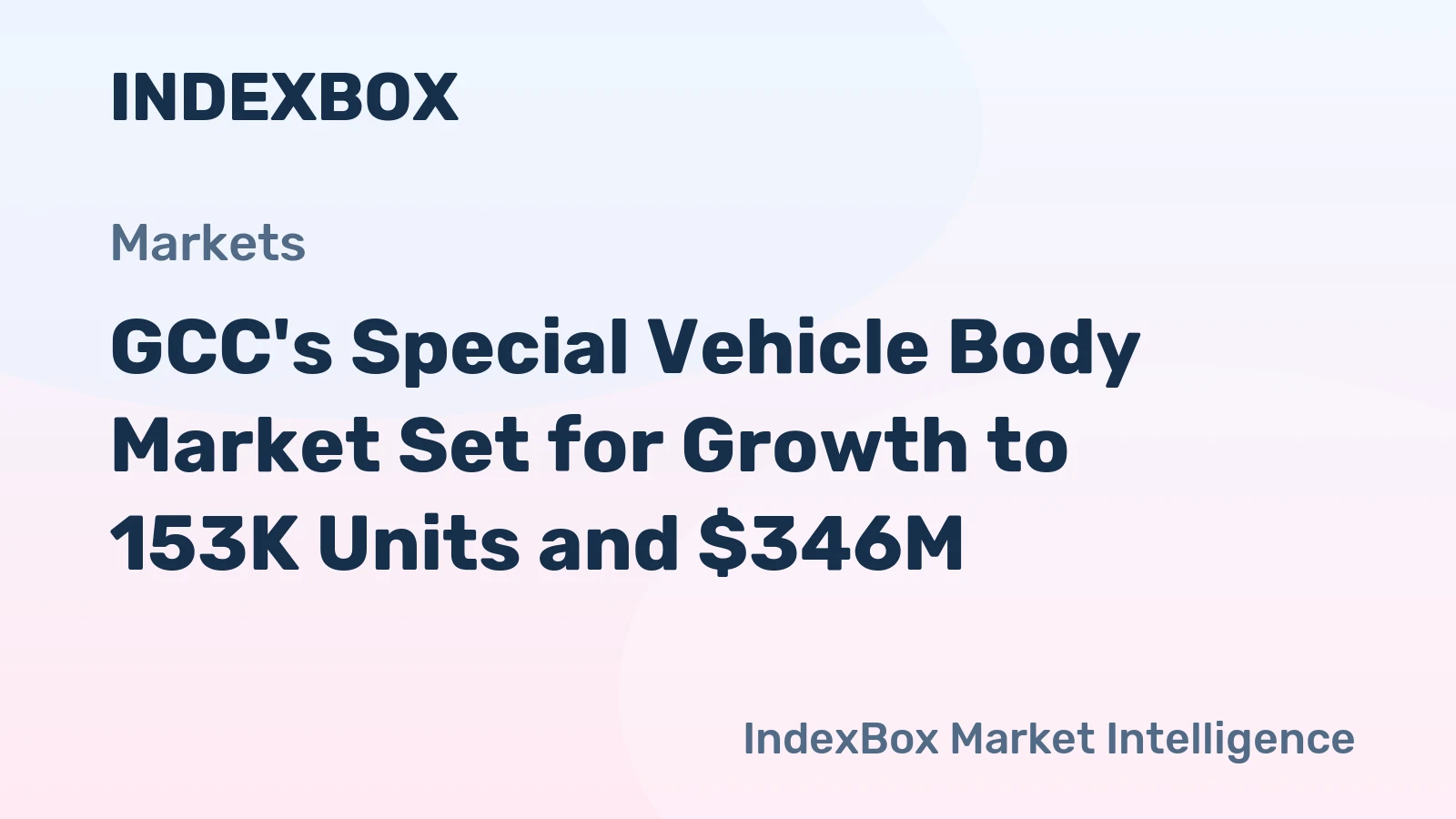 GCC's Special Vehicle Body Market Set for Growth to 153K Units and $346M