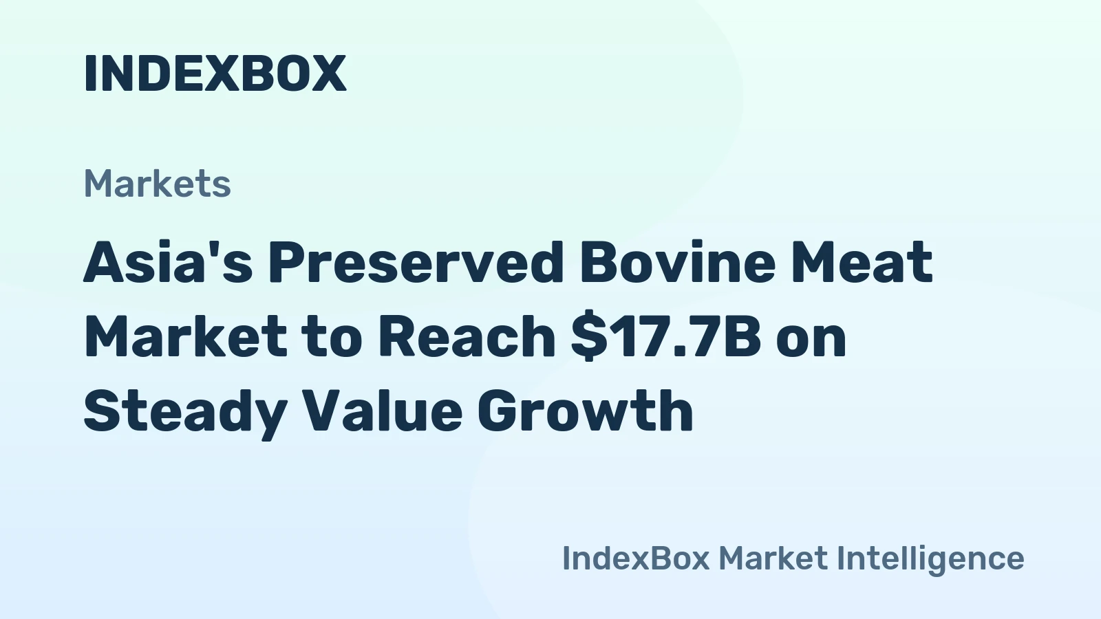 Asia's Preserved Bovine Meat Market to Reach $17.7B on Steady Value Growth