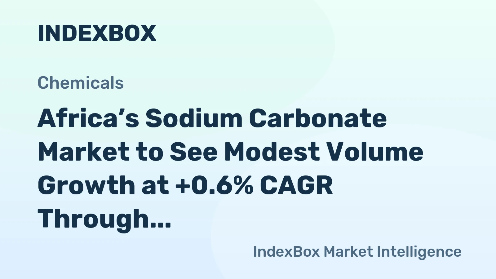 Africa’s Sodium Carbonate Market to See Modest Volume Growth at +0.6% CAGR Through 2035