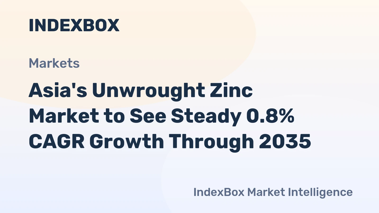 Asia's Unwrought Zinc Market to See Steady 0.8% CAGR Growth Through 2035