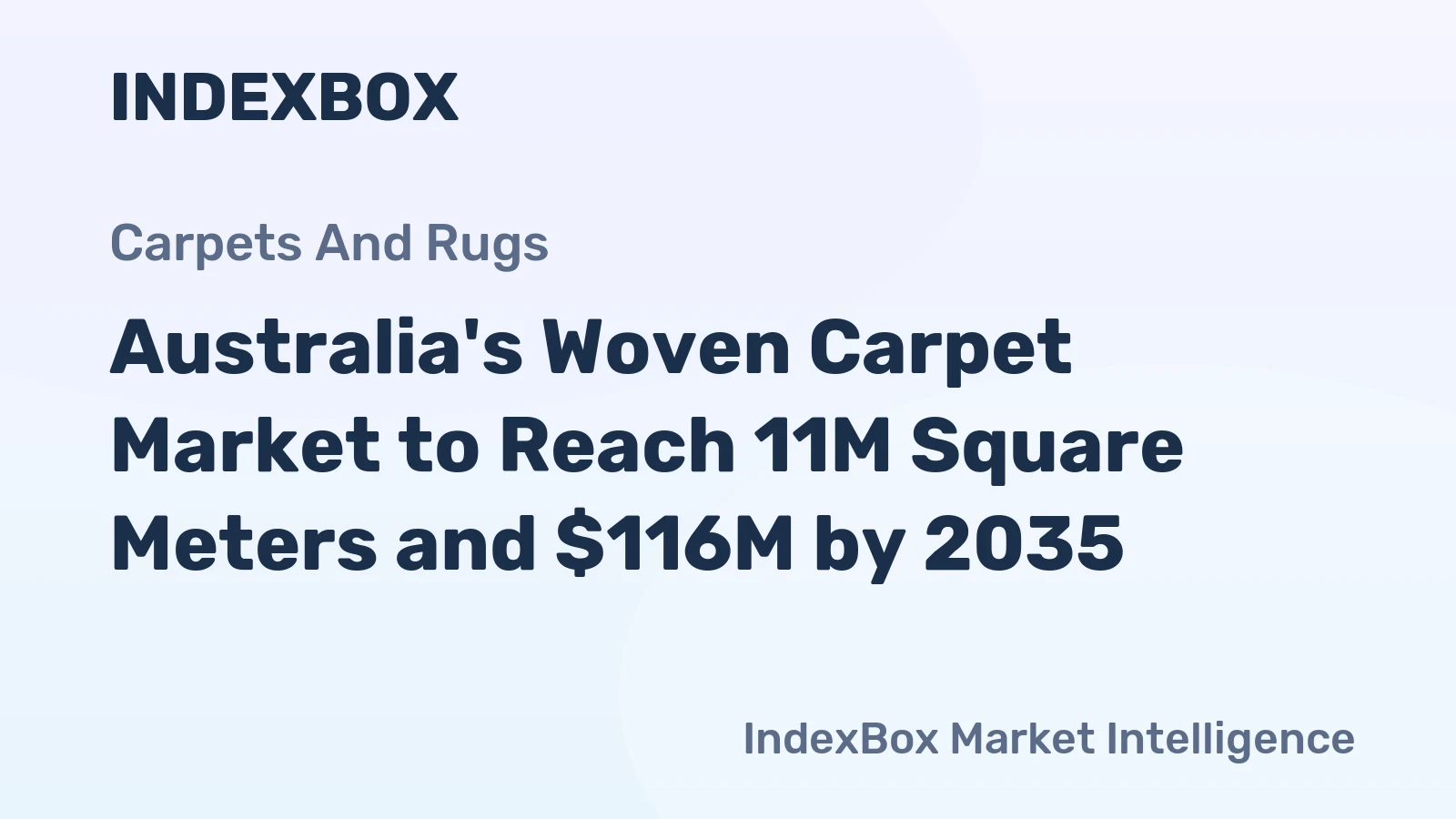 Australia's Woven Carpet Market to Reach 11M Square Meters and $116M by 2035