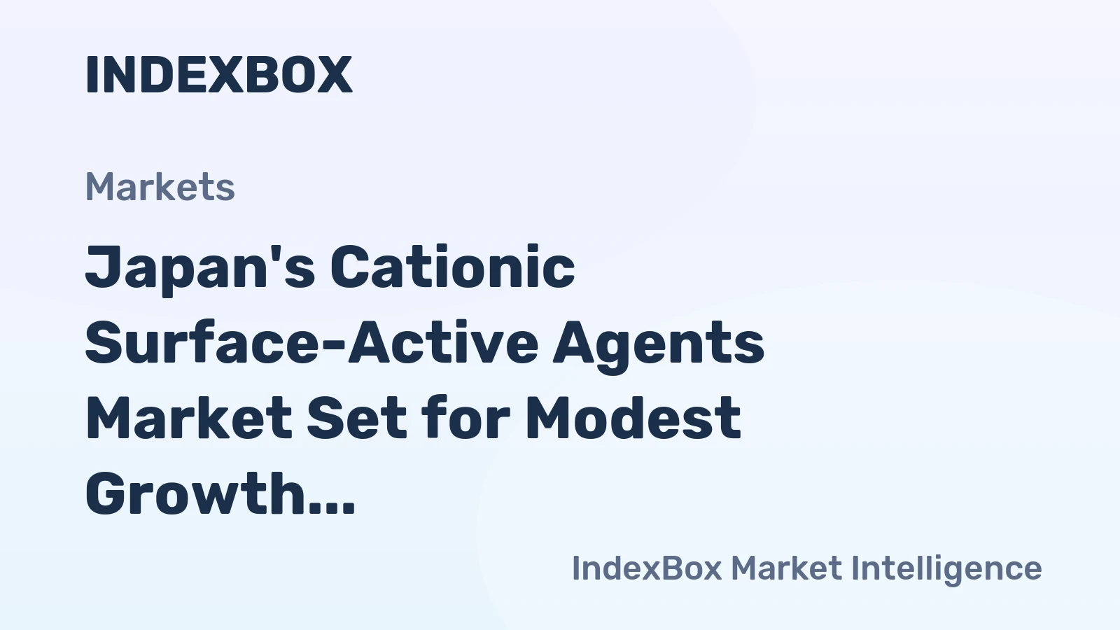 Japan's Cationic Surface-Active Agents Market Set for Modest Growth with 1% CAGR Through 2035