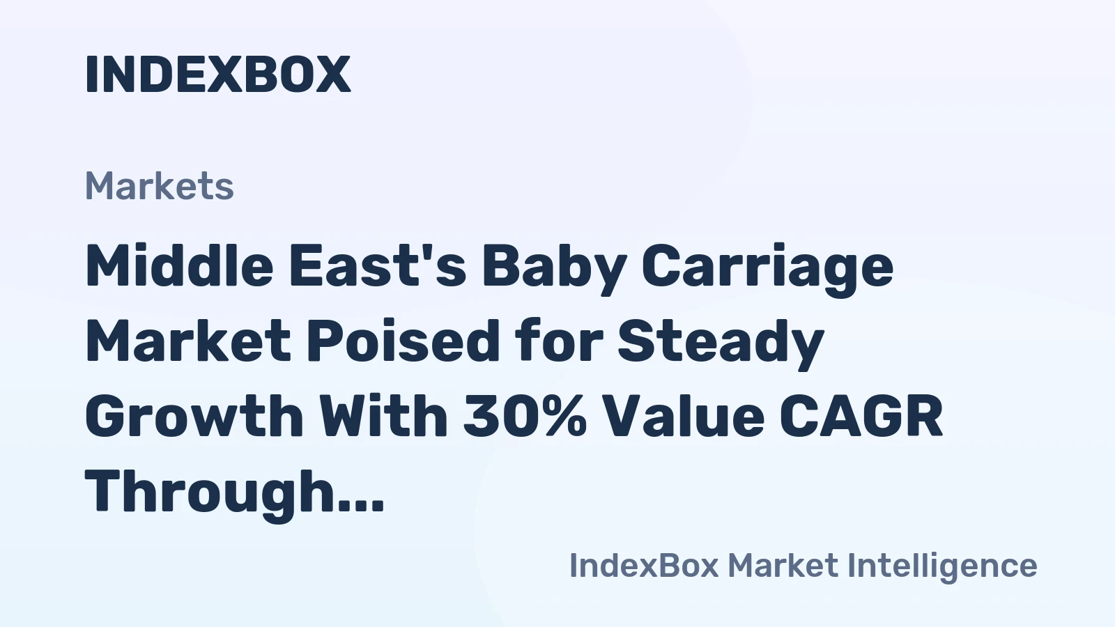 Middle East's Baby Carriage Market Poised for Steady Growth With 30% Value CAGR Through 2035