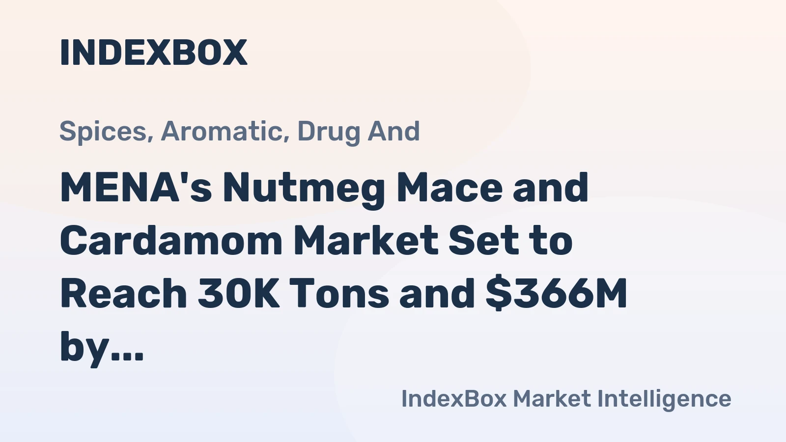 MENA's Nutmeg Mace and Cardamom Market Set to Reach 30K Tons and $366M by 2035