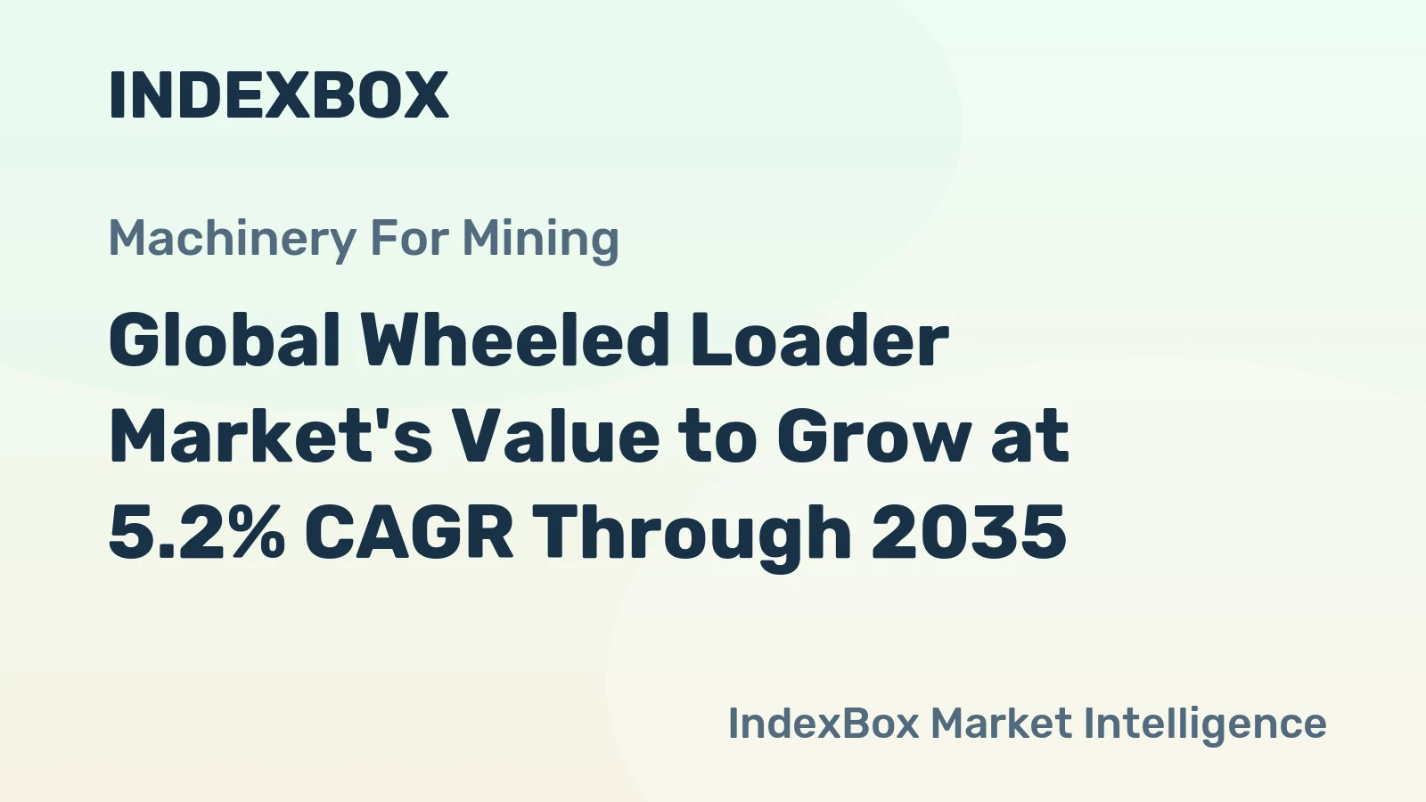Global Wheeled Loader Market's Value to Grow at 5.2% CAGR Through 2035