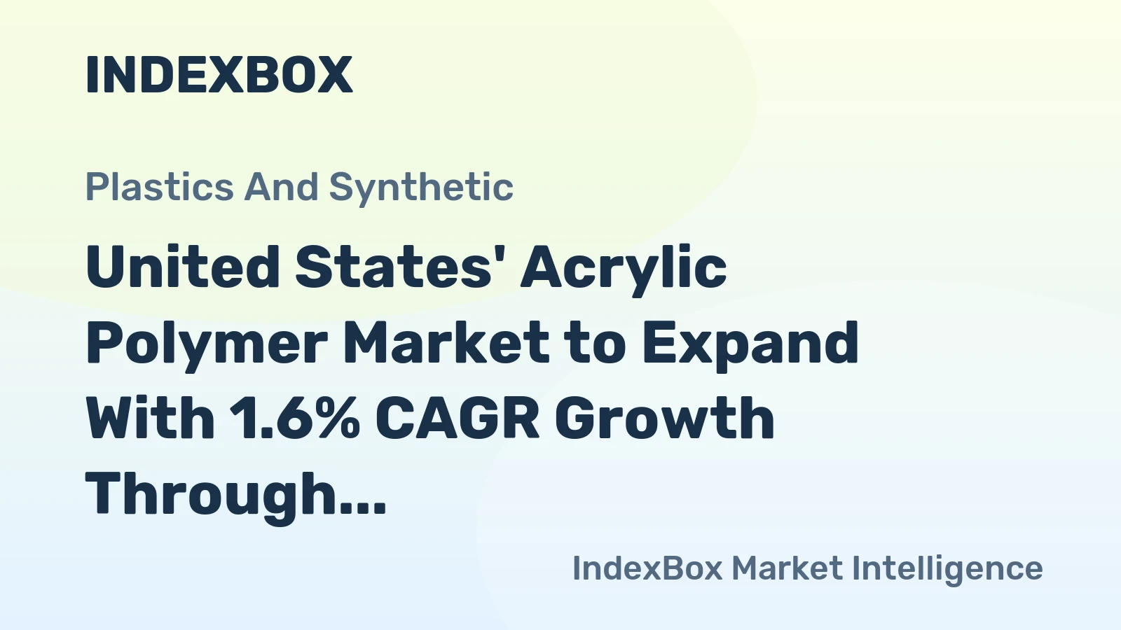 United States' Acrylic Polymer Market to Expand With 1.6% CAGR Growth Through 2035