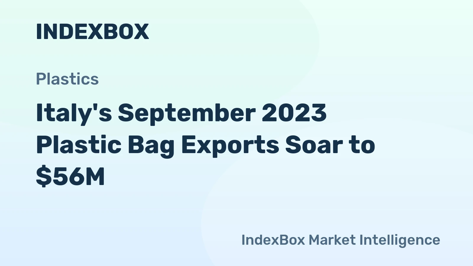 Italy's September 2023 Plastic Bag Exports Soar to $56M