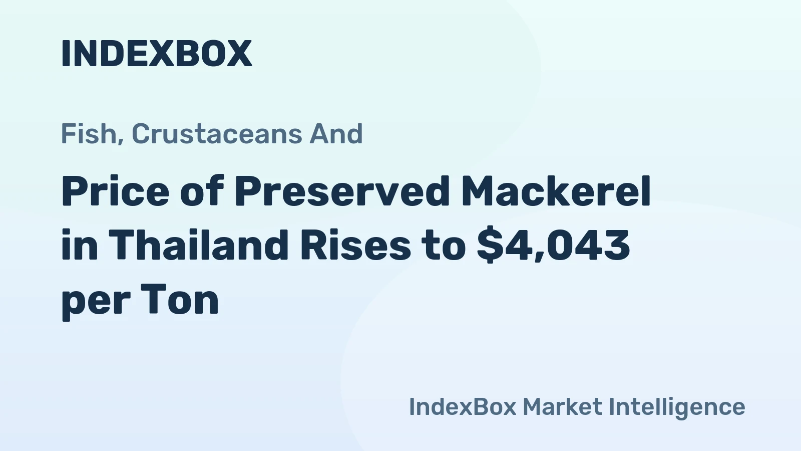 Price of Preserved Mackerel in Thailand Rises to $4,043 per Ton