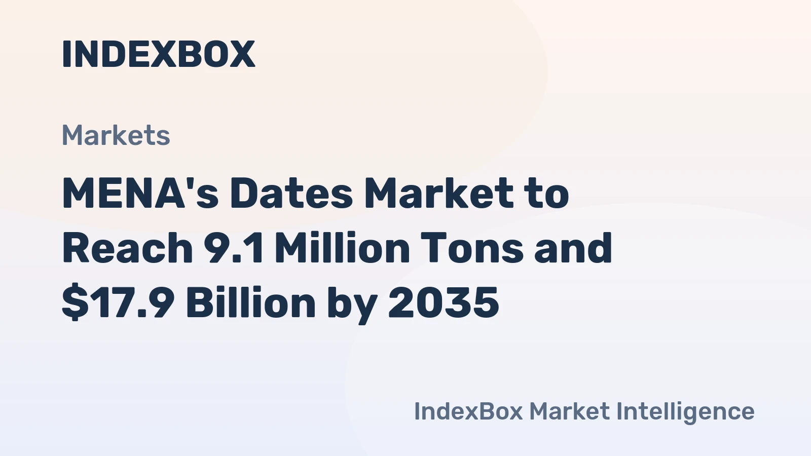 MENA's Dates Market to Reach 9.1 Million Tons and $17.9 Billion by 2035