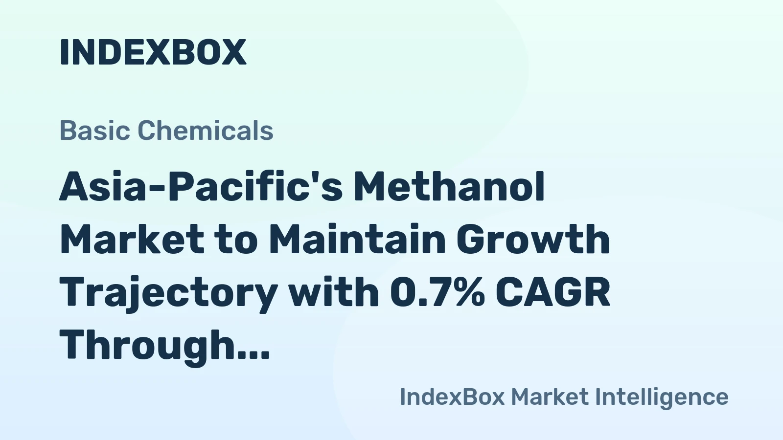 Asia-Pacific's Methanol Market to Maintain Growth Trajectory with 0.7% CAGR Through 2035
