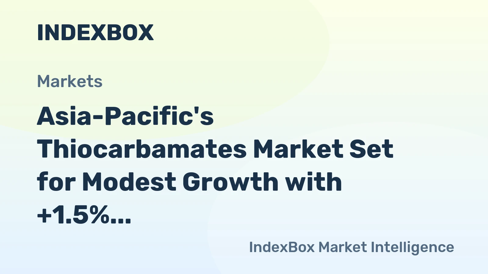 Asia-Pacific's Thiocarbamates Market Set for Modest Growth with +1.5% CAGR Through 2035