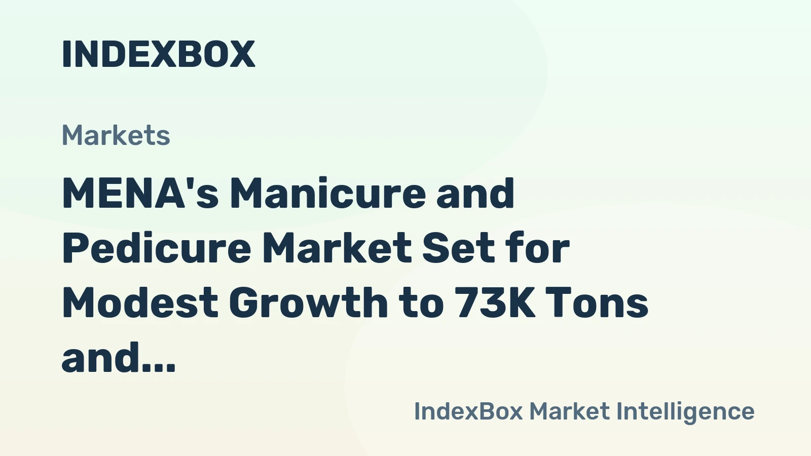 MENA's Manicure and Pedicure Market Set for Modest Growth to 73K Tons and $508M