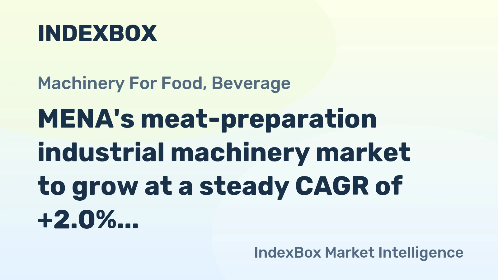 MENA's meat-preparation industrial machinery market to grow at a steady CAGR of +2.0%, reaching $1.5B by 2035.