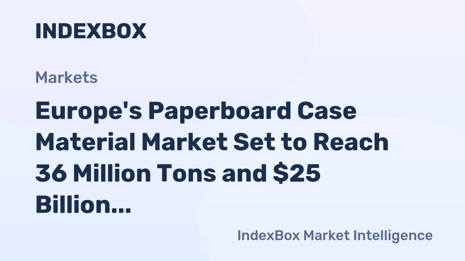 Europe's Paperboard Case Material Market Set to Reach 36 Million Tons and $25 Billion by 2035