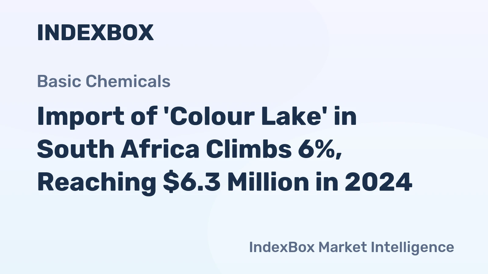 Import of 'Colour Lake' in South Africa Climbs 6%, Reaching $6.3 Million in 2024