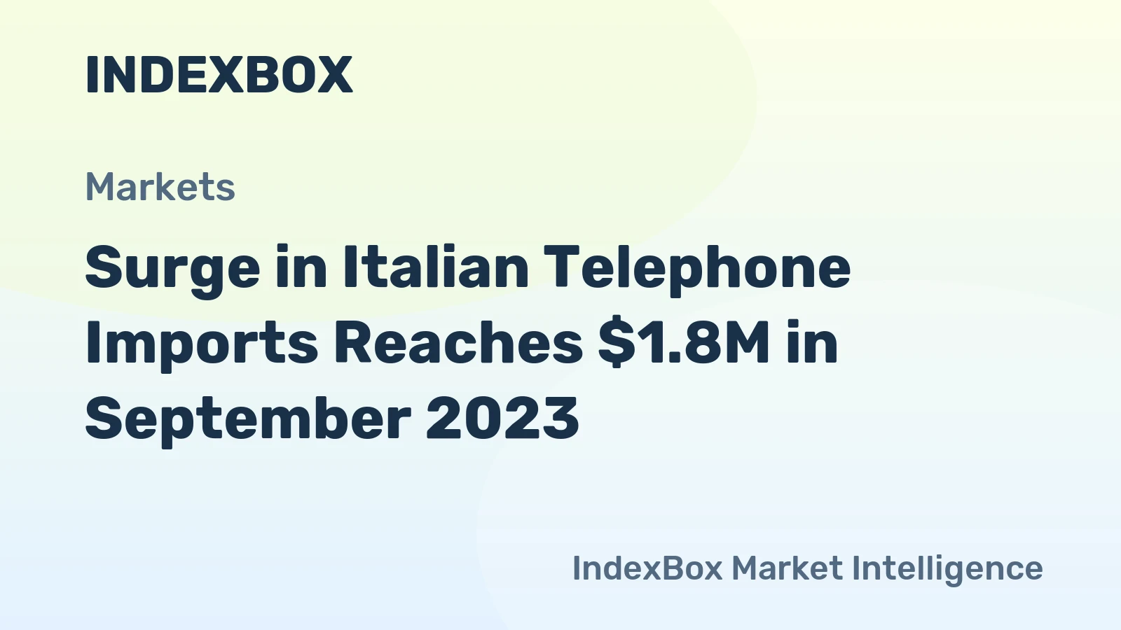 Surge in Italian Telephone Imports Reaches $1.8M in September 2023