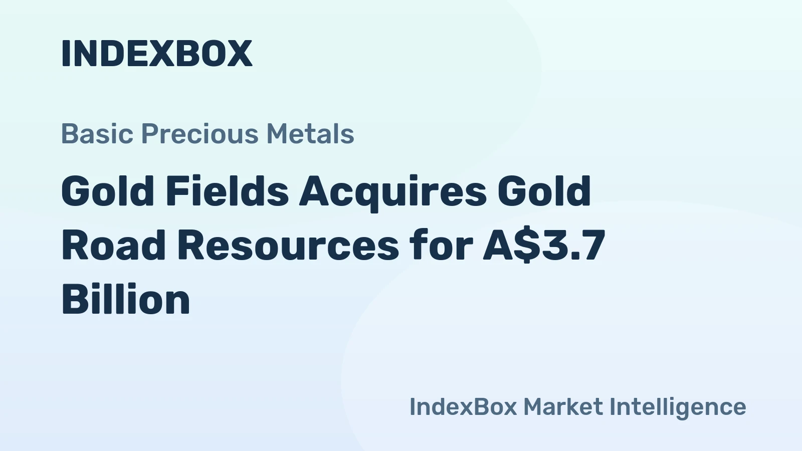 Gold Fields Acquires Gold Road Resources for A$3.7 Billion