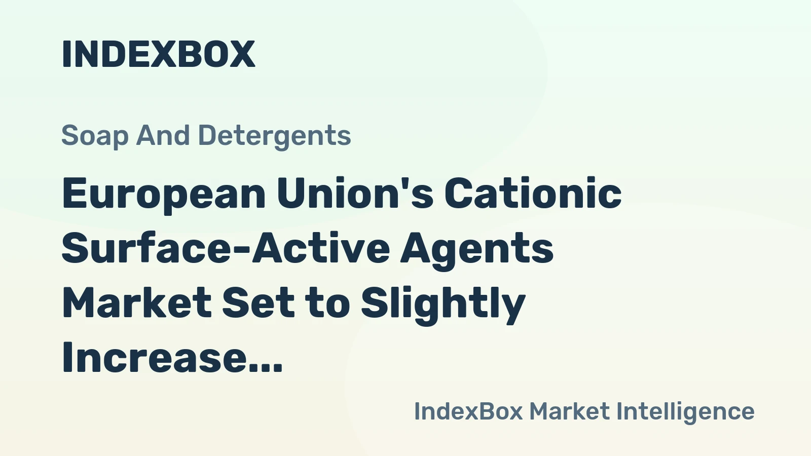 European Union's Cationic Surface-Active Agents Market Set to Slightly Increase with Expected CAGR of +0.4% from 2024 to 2035